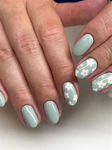 Trendy Sage Green Nails To Try This Spring Nail Art Summery
