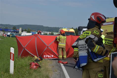 Śmiertelny wypadek na drodze krajowej w Gorlicach Nie żyje 73 letnia