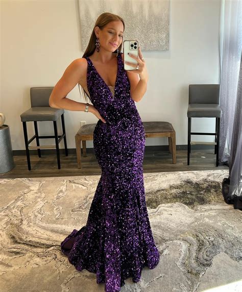 Dark Purple Prom Dresses Mermaid