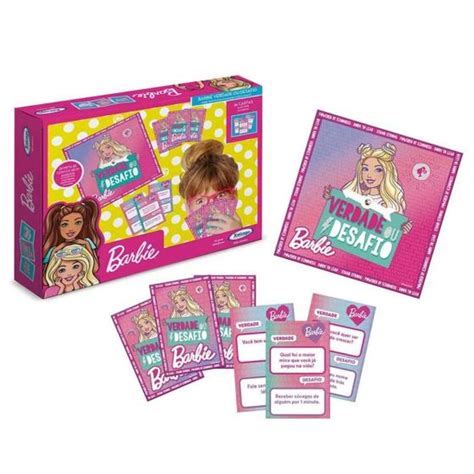 Brinquedo Jogo De Tabuleiro Da Barbie Verdade Ou Desafio Cartas