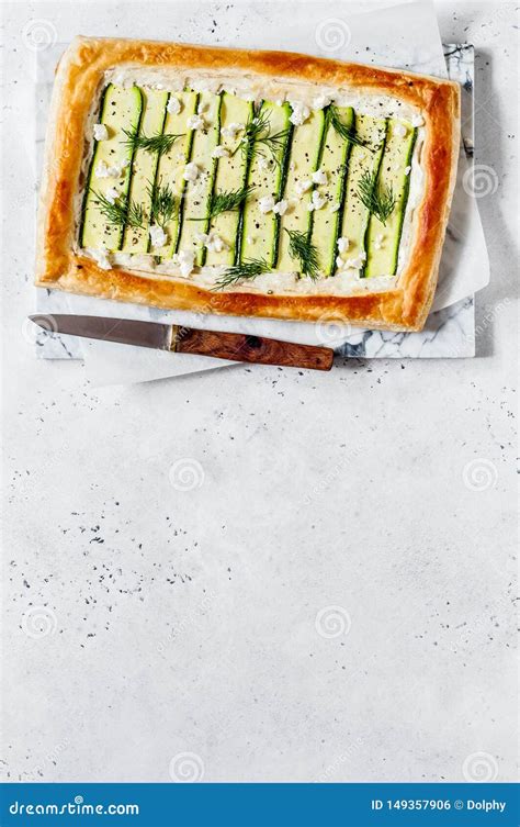 Tarta Del Calabac N De La Pasta De Hojaldre Foto De Archivo Imagen De
