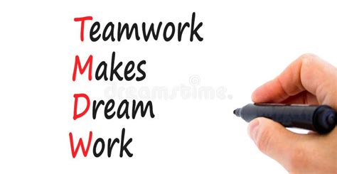 TMDW Teamwork Makes Dream Work Symbol Concept Words TMDW Teamwork