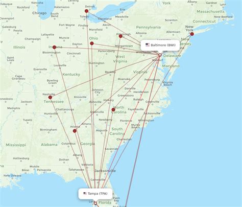 Flights From Baltimore To Tampa BWI To TPA Flight Routes