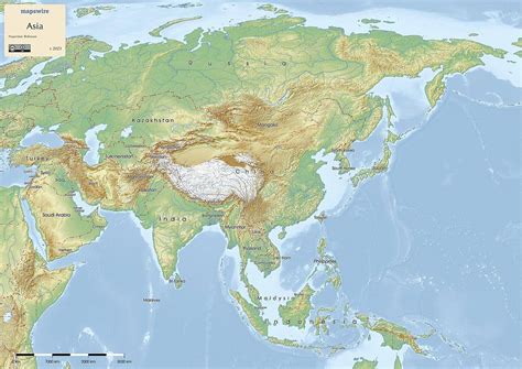 Physical Maps Of Asia Mapswire