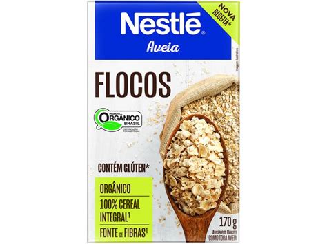 Aveia em Flocos sem Glúten Orgânica Nestlé 170g Aveia Magazine Luiza