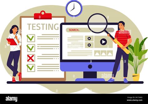 People Testing Software Fixing Bugs In Hardware Device Application