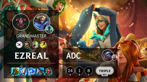 Ezreal Adc Vs Tristana Kr Grandmaster Patch Youtube