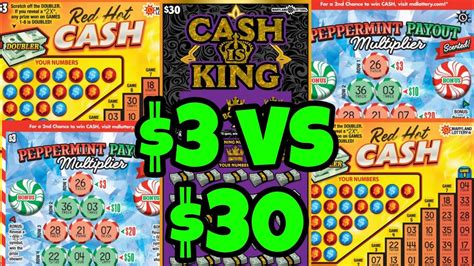 MD LOTTERY CASH IS KING PEPPERMINT PAYOUT MULTIPLIER RED HOT CASH