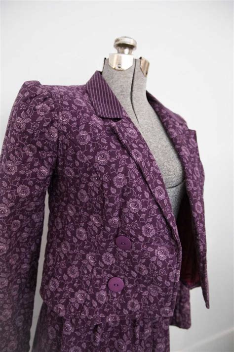 70s Gunne Sax Quilted Jacket And Skirt Set Gem