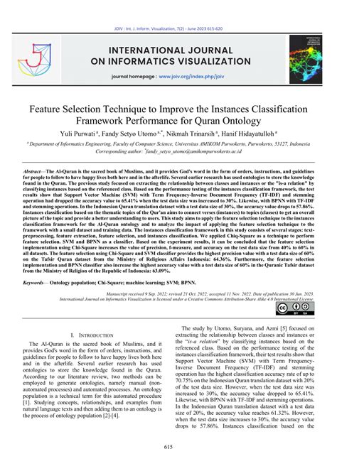 pdf feature selection technique to improve the instances classification framework performance