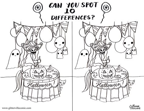 Halloween Spot The Difference Printable Printable Word Searches
