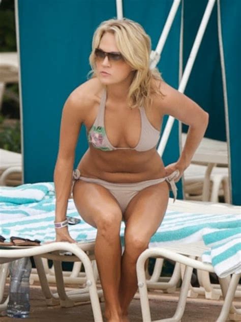 Carrie Underwood Nip Slip Camel Toe In Tiny Bikini Tiny Bikini