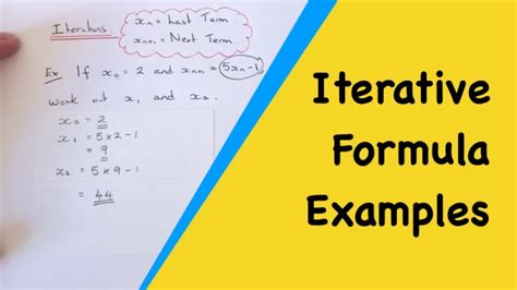 iterations two simple examples on how to work out the next 2 or 3 terms given the iterative