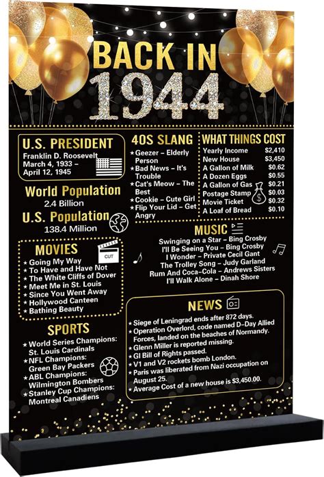 Amazon Black Gold Th Birthday Decorations For Women Men Th
