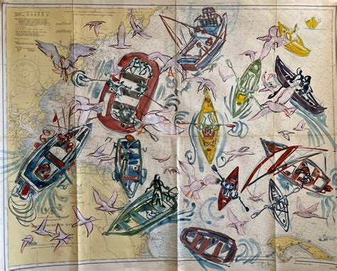 Cape Cod Bay Navigation Chart By Mark Adams Schoolhouse Gallery