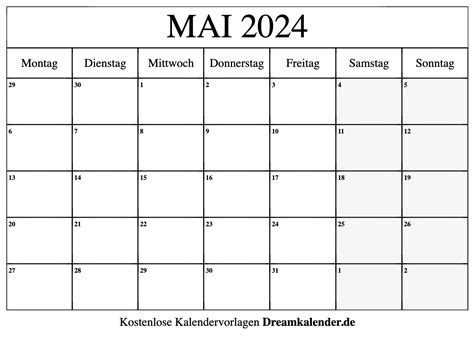 Kalender Mai 2024