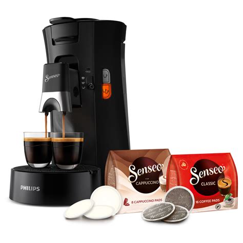 SENSEO SELECT DEEP BLACK CSA230 61 КАФЕМАШИНА 3 пакета дози подарък