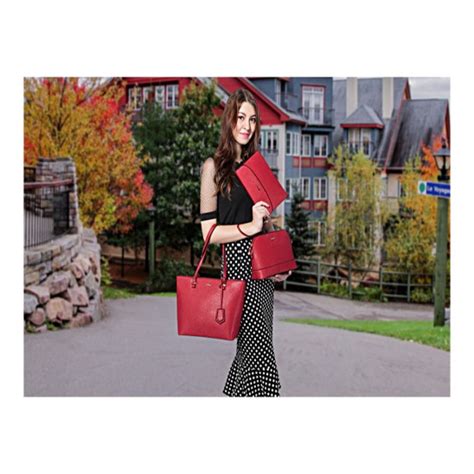 Bolsa Roja Mujer Elegante Juego De Bolsa Hombro De Mano Y Cartera