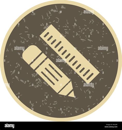 Vector icono de lápiz y regla Imagen Vector de stock Alamy