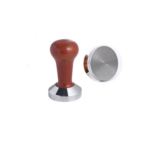 Tamper Compactador De Caf Expresso Em Inox Madeira Mm Raleo