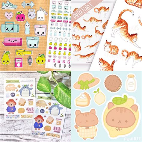 Kawaii Printable Clipart For Journal Stickers Super Cute Off