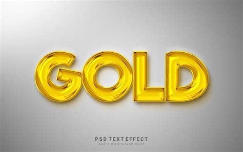 Efecto De Texto Dorado Archivo PSD Premium