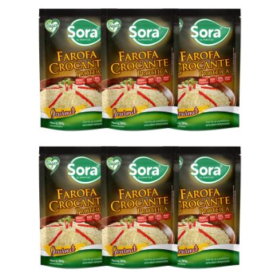 Kit Farofa Sora Gourmet Deliciosa Crocante Proteica Soja Sora G