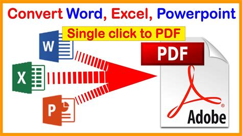 how to convert word excel file into pdf in office 2007 2010 2013 youtube