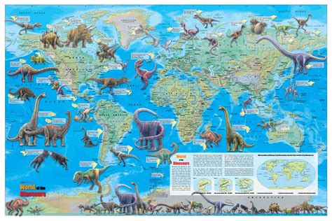 Dinosaur World Map GOOGLESAND