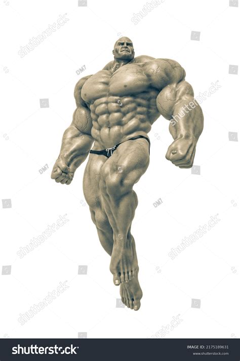 Bodybuilder Man Super Hero Pose Three Stock Illustration 2175189631