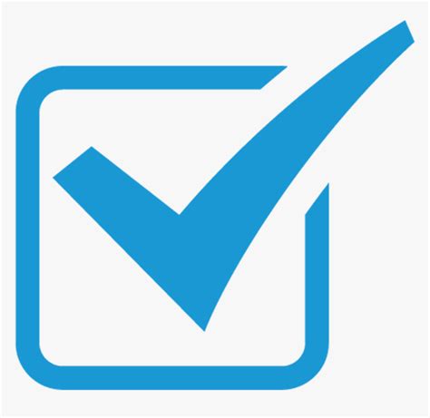 Blue Check Png Icon Transparent Png Kindpng