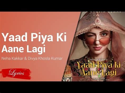Yaad Piya Ki Aane Lagi Full Hd Video Pyaar Koi Khel Nahin Falguni