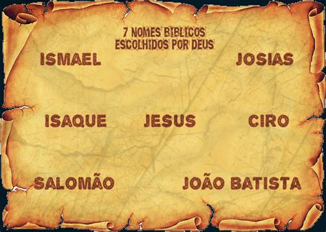 7 nomes bíblicos escolhidos por Deus