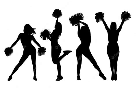 Cheerleader Silhouette Free Clip Art Printable And Vector Clip