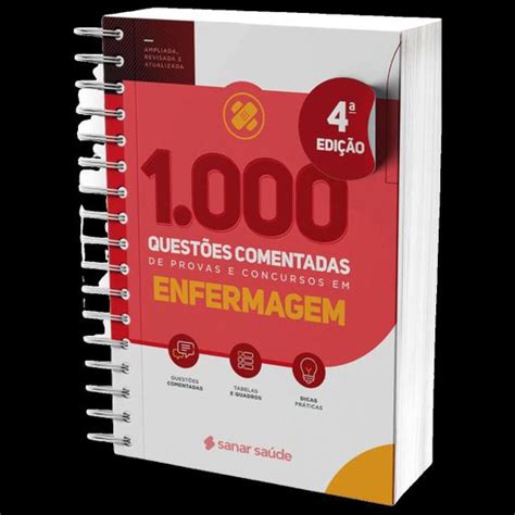 Livro 1 000 Questões Comentadas de Provas e Concursos em Enfermagem