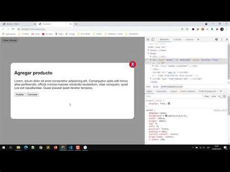 Como Crear Ventana Modal Con JavaScript HTML Y CSS YouTube