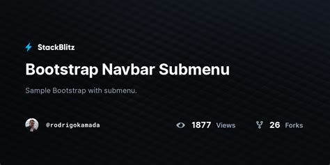 bootstrap navbar submenu stackblitz