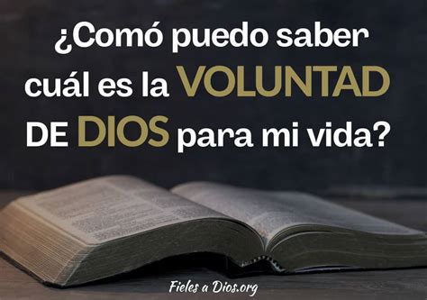 Cómo Puedo Saber Cuál es la Voluntad de Dios para mi Vida Fieles a Dios