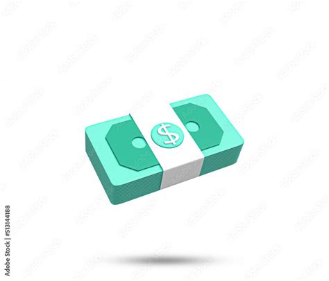Money And Cash Bundle 3d Icon Dollar And Bucks Bundle Stack Symbol