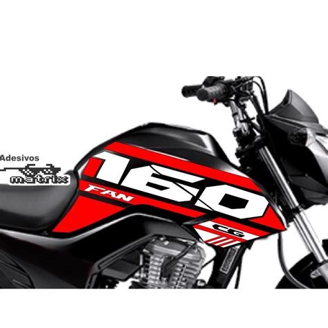 Adesivo Tanque Cg Fan Par Dois Lados Do Tanque Nova Honda Kit