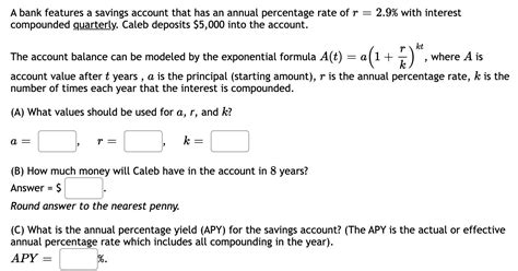 solved a bank features a savings account that has an annual