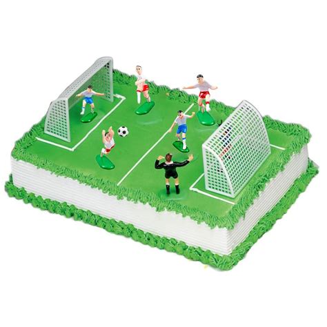 9 Stück Tortendeko Fussball Figuren Tortenaufleger Fussball Geburtstag