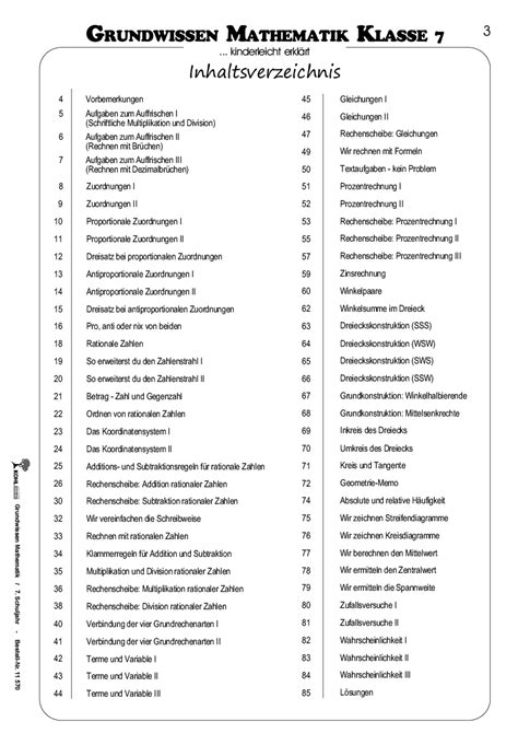 Grundwissen Mathematik Klasse 7