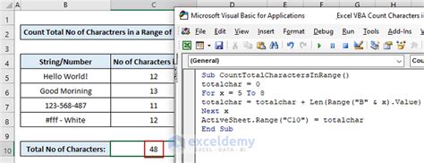 excel vba count characters in cell 5 methods exceldemy