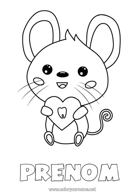 Coloriage n502 Dent de lait Petite Souris Fée des dents