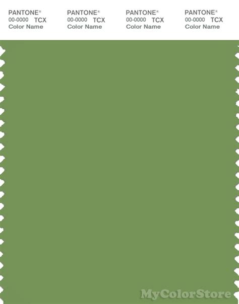 PANTONE SMART 17 0235 TCX Color Swatch Card Piquant Green Polycolors