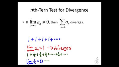 9 4 nth term test for divergence youtube