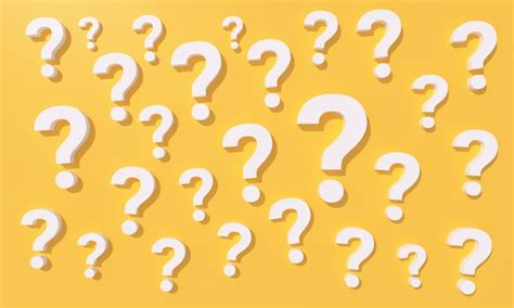 Premium Photo Many Questions Mark On Yellow Studio Background