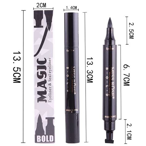 Miss Rose Makeup Liquid Eyeliner Double Headed Stamp Pencil Long