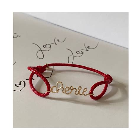Bracelet Cordon Ciré Rouge Cherie Atelier Paulin en 2022 Bracelet